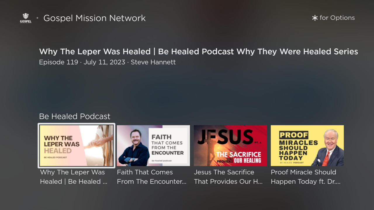 Gospel Mission Network | TV App | Roku Channel Store | Roku