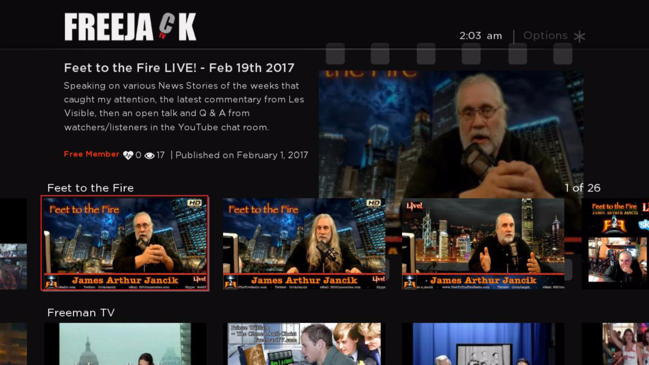 FreeJack TV | RK Guide