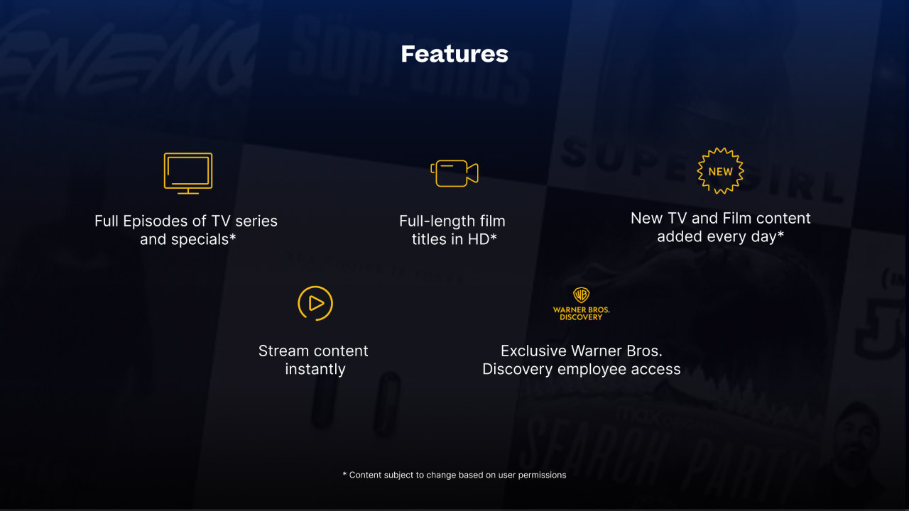 WBD Screeners | TV App | Roku Channel Store | Roku