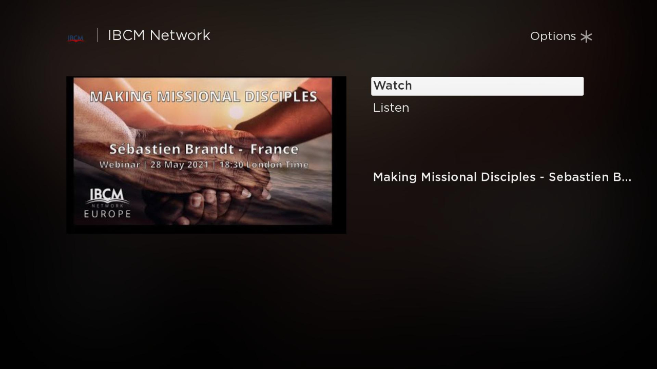 IBCM Network | TV App | Roku Channel Store | Roku