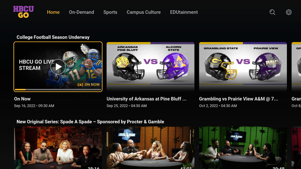 HBCU GO | TV App | Roku Channel Store | Roku