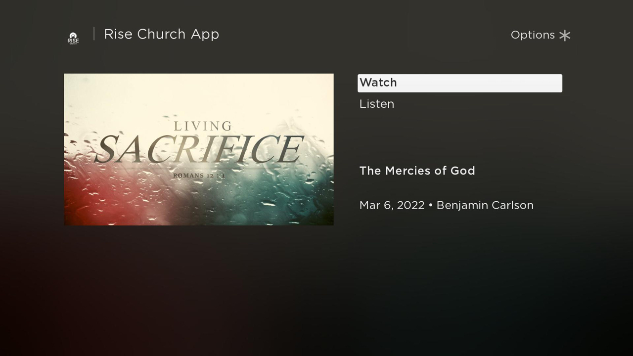 Rise Church App | TV App | Roku Channel Store | Roku