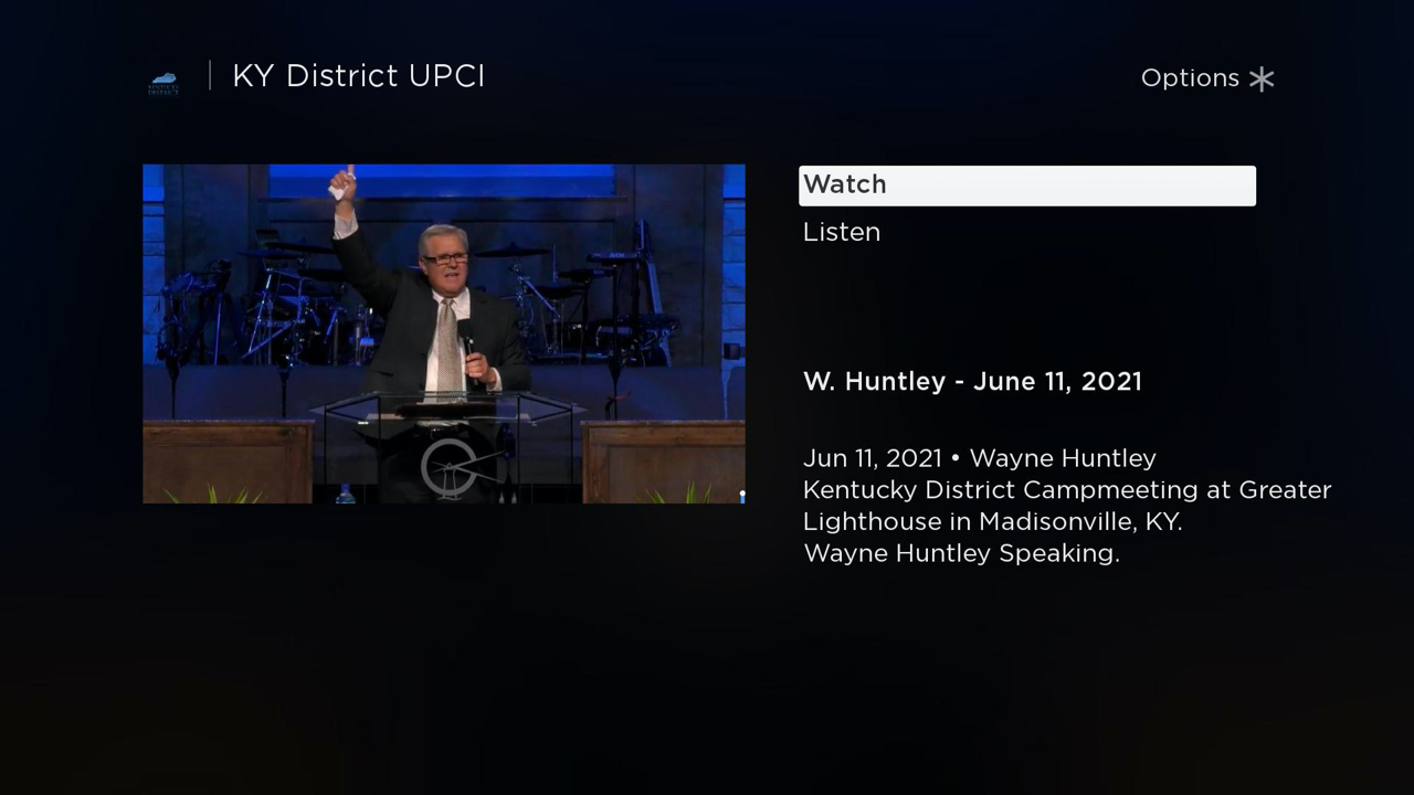 KY District UPCI | TV App | Roku Channel Store | Roku