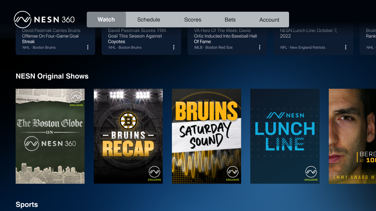NESN 360 | TV App | Roku Channel Store | Roku