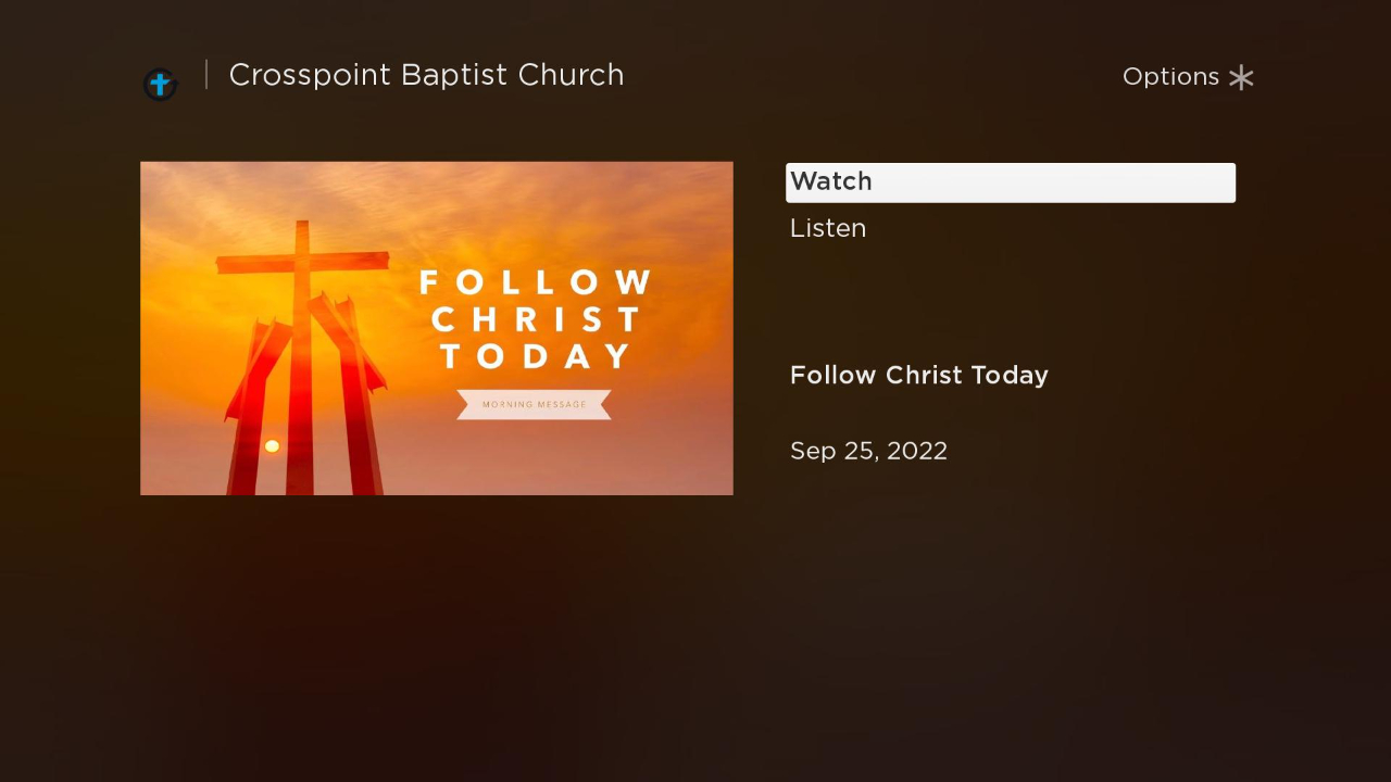 Crosspoint Baptist Church | TV App | Roku Channel Store | Roku