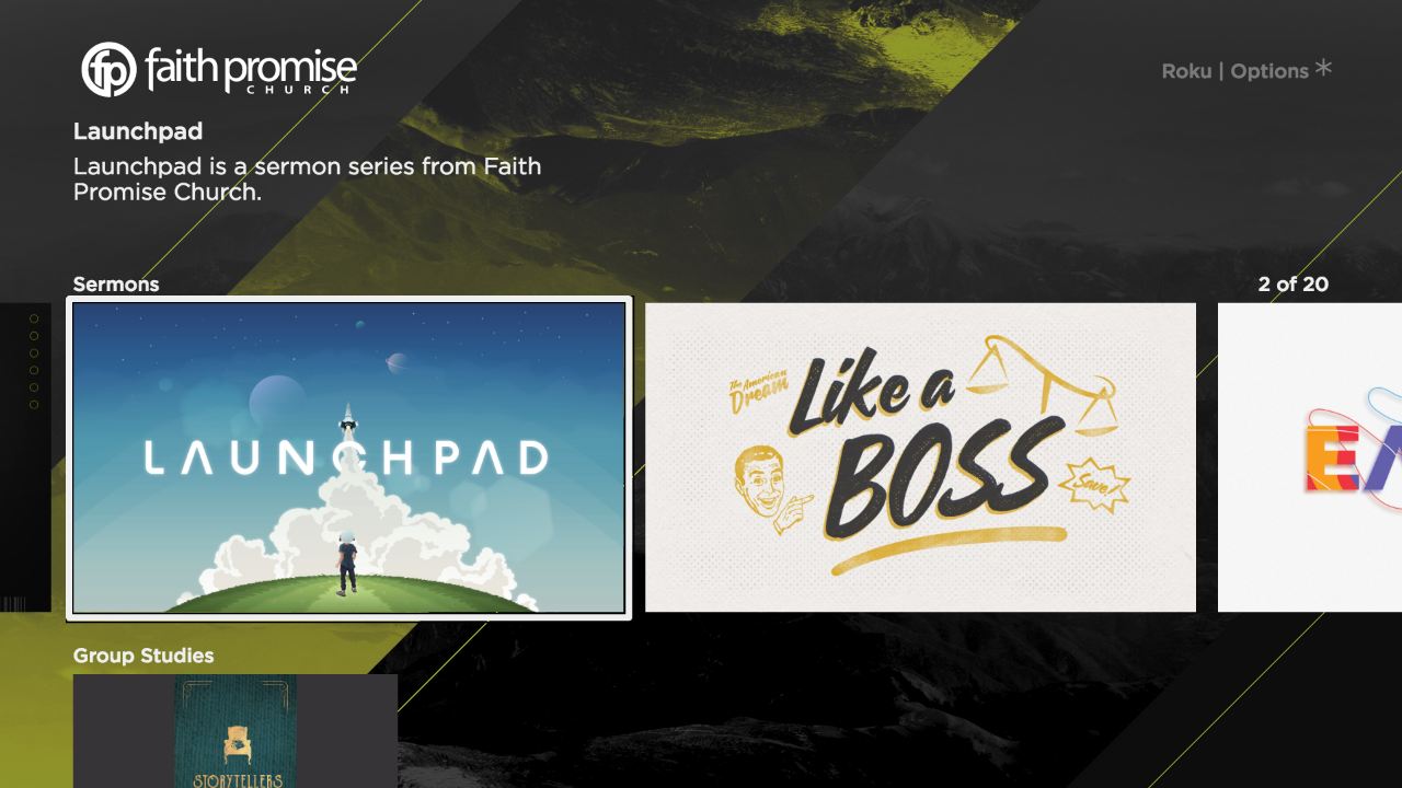 Faith Promise | TV App | Roku Channel Store | Roku