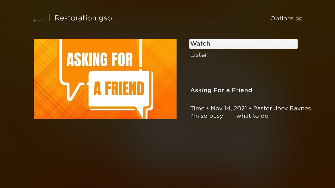 Restoration gso | TV App | Roku Channel Store | Roku