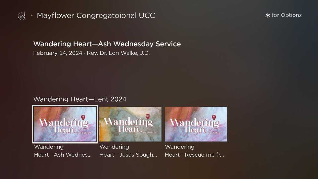 Mayflower Congregatoional UCC | TV App | Roku Channel Store | Roku