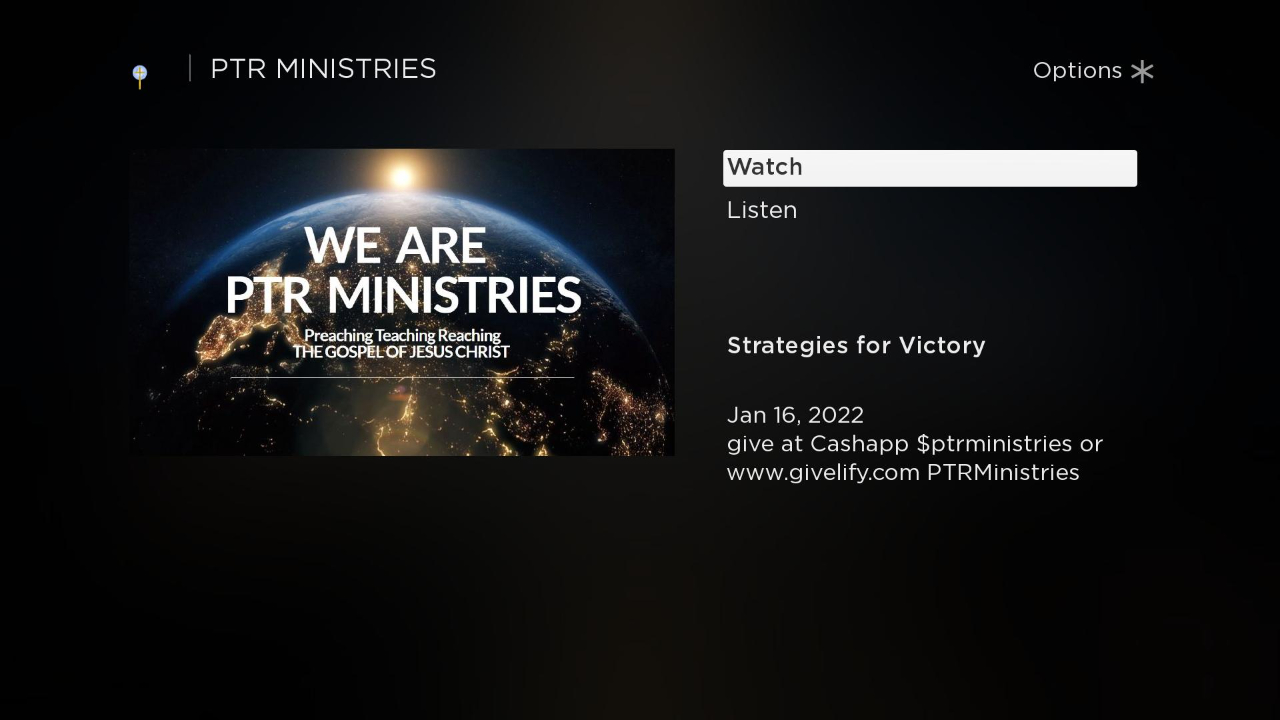 PTR MINISTRIES | TV App | Roku Channel Store | Roku