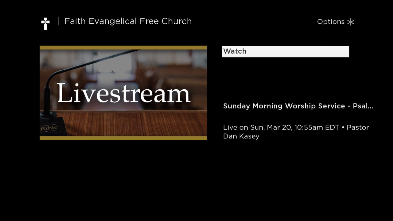Faith Evangelical Free Church | TV App | Roku Channel Store | Roku