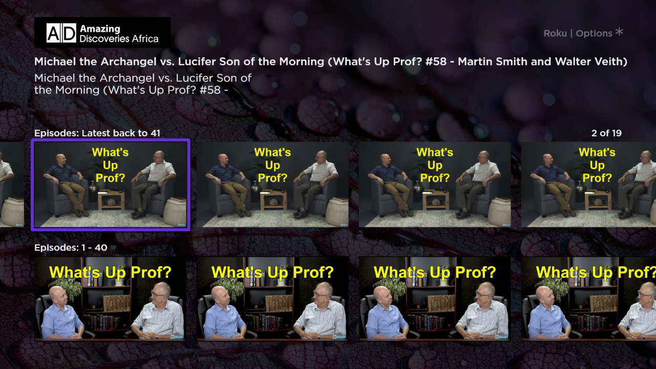 What's Up Prof? (Walter Veith) | TV App | Roku Channel Store | Roku