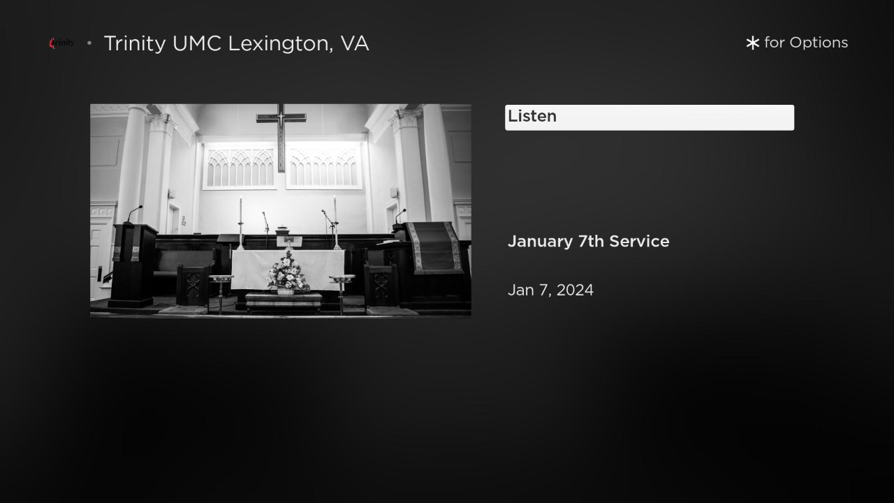 Trinity UMC Lexington, VA | TV App | Roku Channel Store | Roku