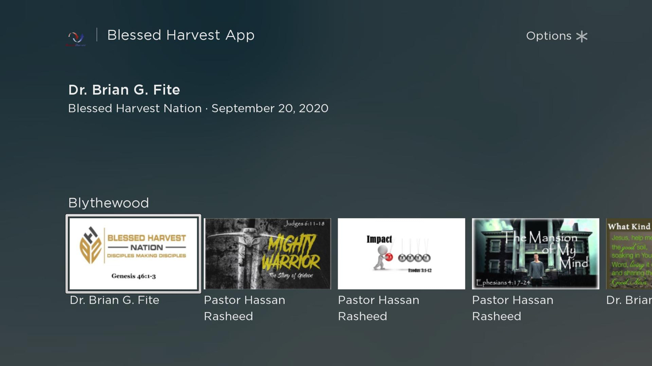 Blessed Harvest App | TV App | Roku Channel Store | Roku