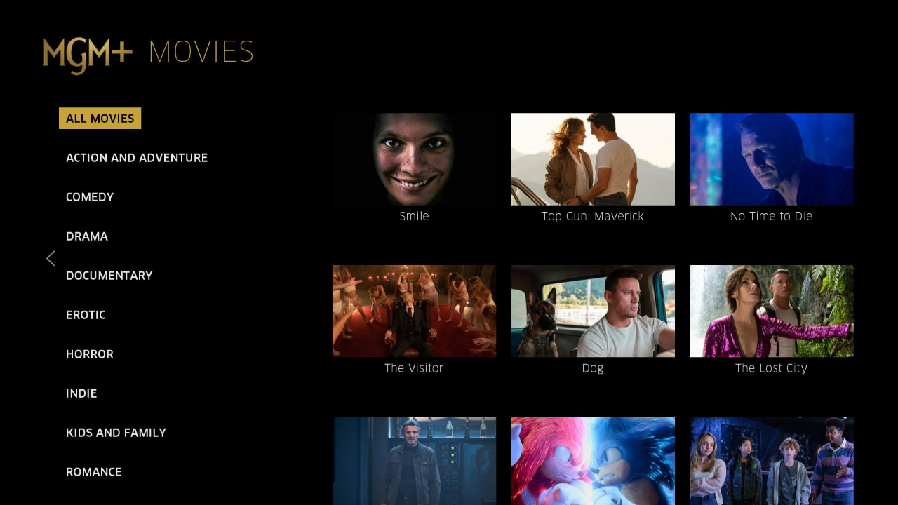 MGM+ | TV App | Roku Channel Store | Roku