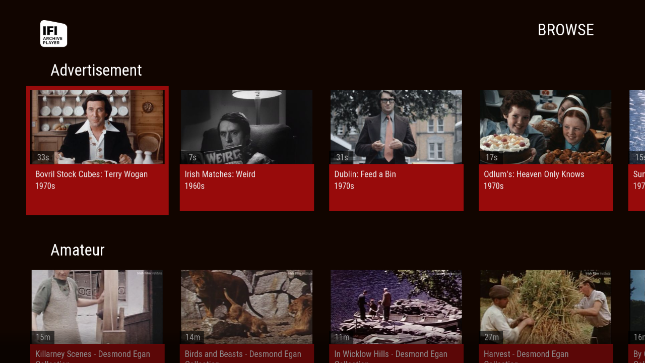 IFI Archive Player | TV App | Roku Channel Store | Roku
