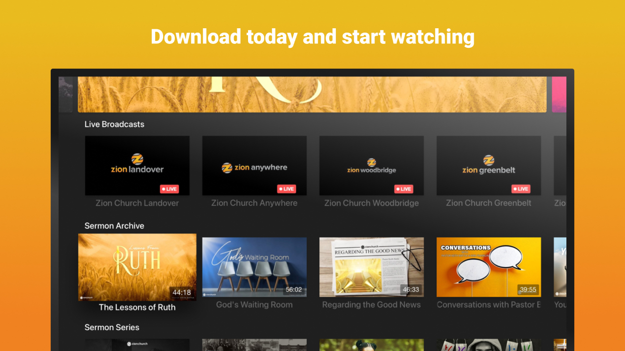 Zion Church Streaming | TV App | Roku Channel Store | Roku