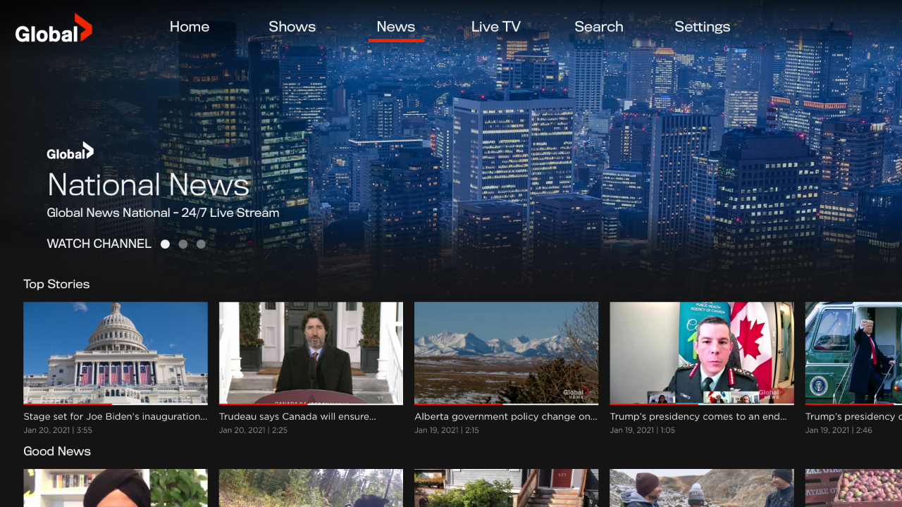 Global TV | TV App | Roku Channel Store | Roku