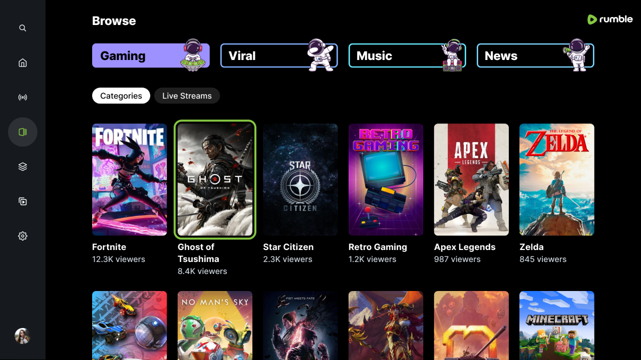 Rumble | TV App | Roku Channel Store | Roku