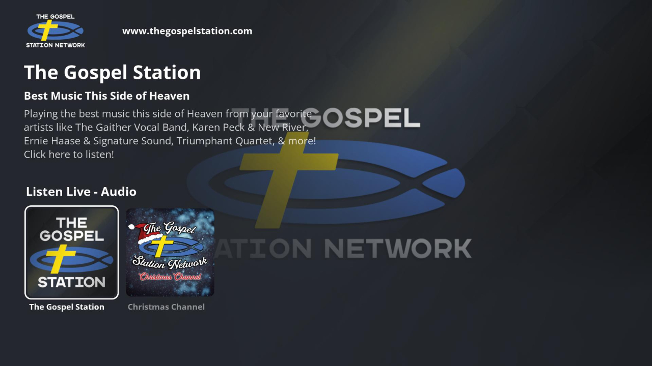 The Gospel Station | TV App | Roku Channel Store | Roku