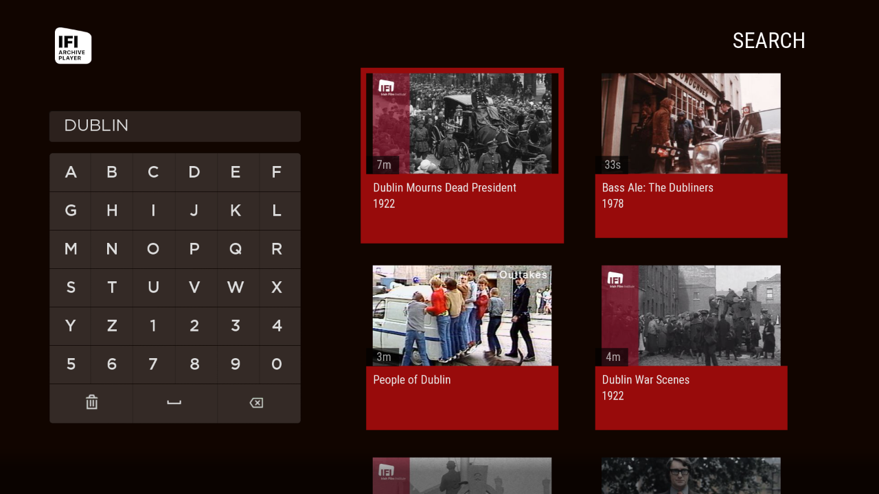 IFI Archive Player | TV App | Roku Channel Store | Roku