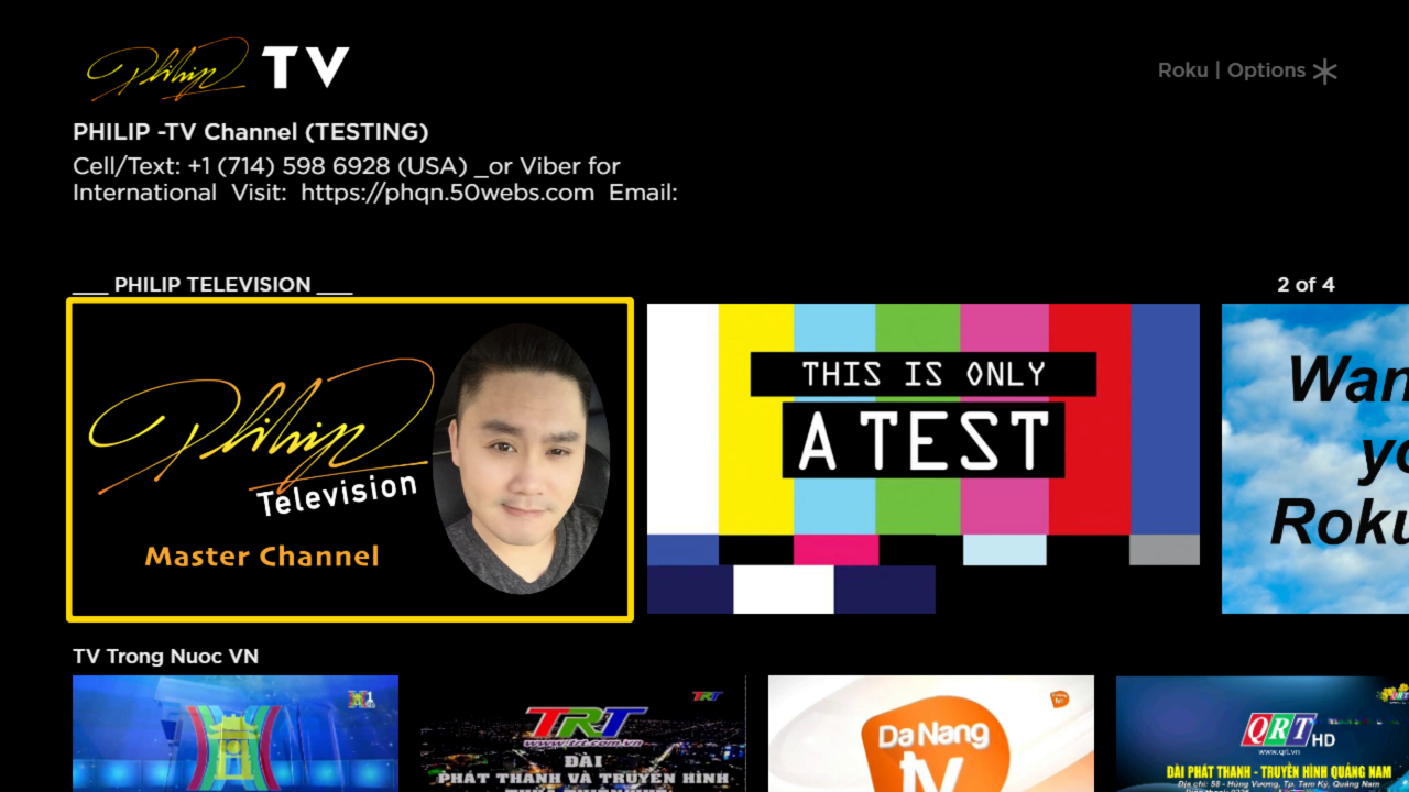 PHILIP TV (Vietnamese) VNTV | VIETTV | TV App | Roku Channel Store | Roku