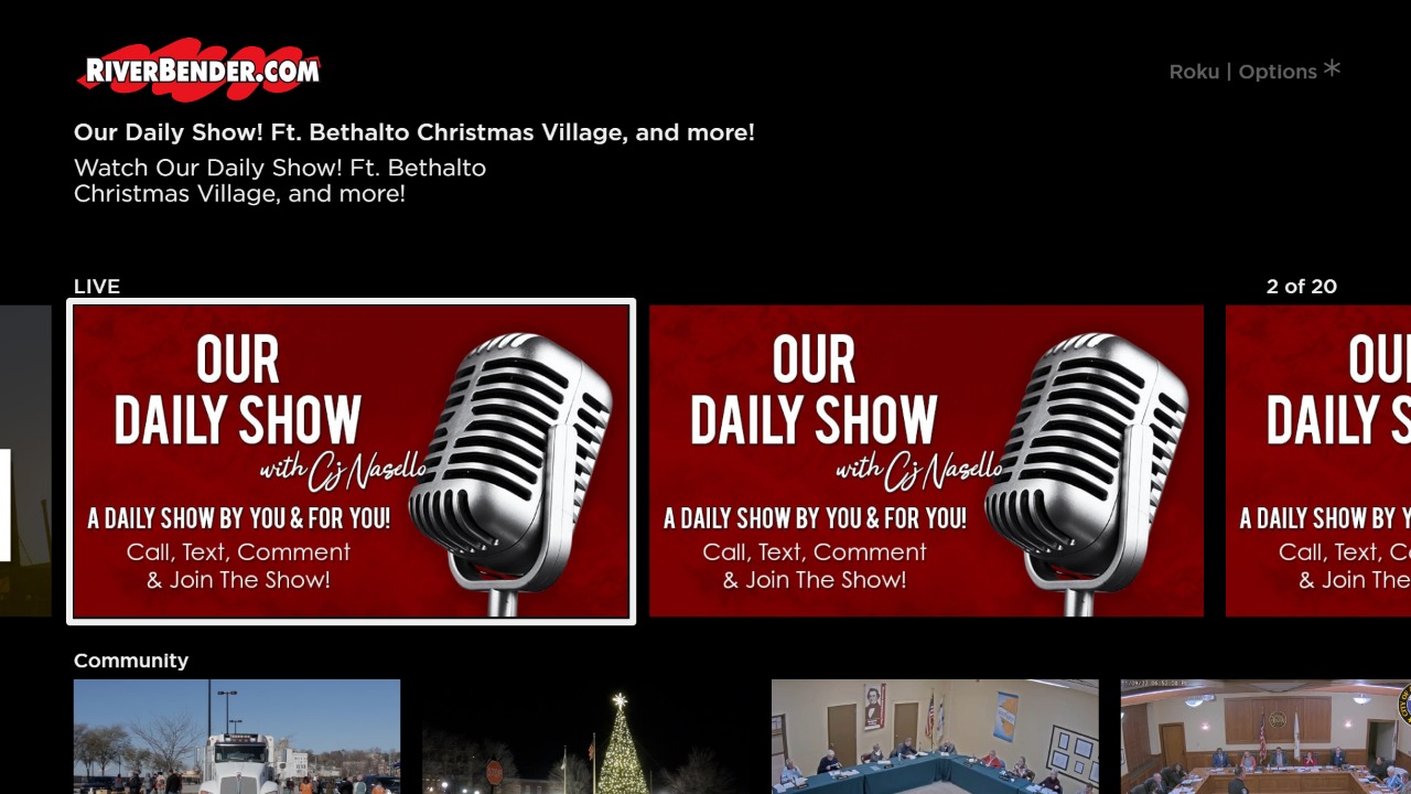 RiverBender.com | TV App | Roku Channel Store | Roku