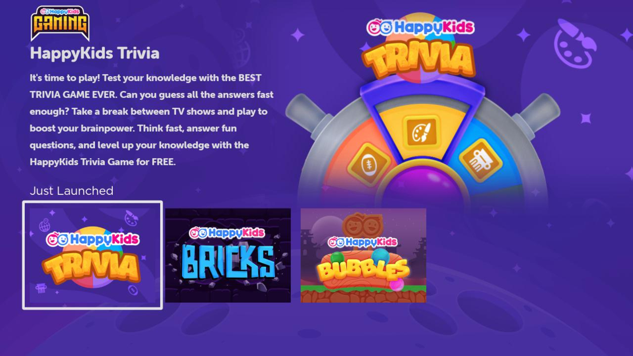 HappyKids Gaming | TV App | Roku Channel Store | Roku