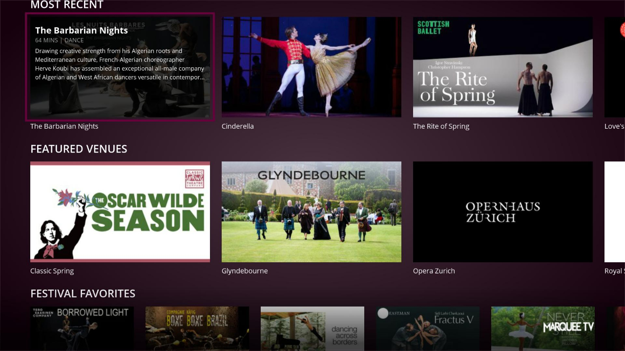 Marquee TV | TV App | Roku Channel Store | Roku