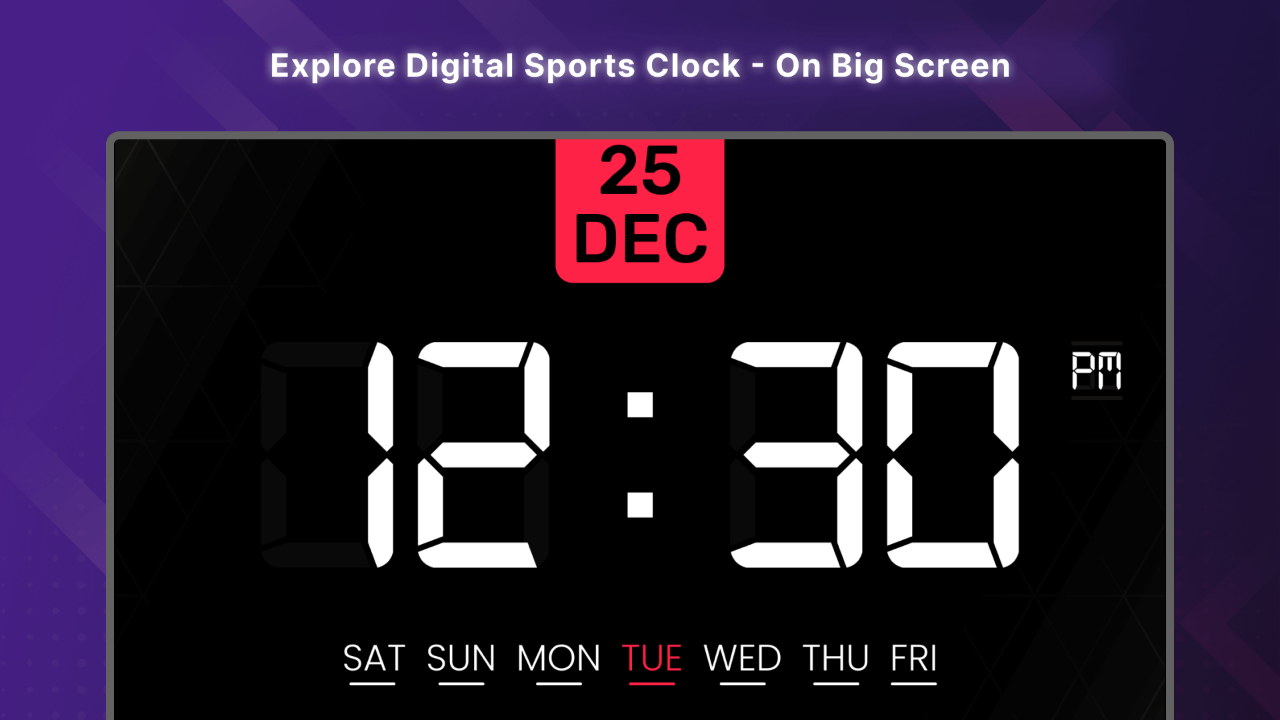 Trendy Digital Sports Clock HD | TV App | Roku Channel Store | Roku