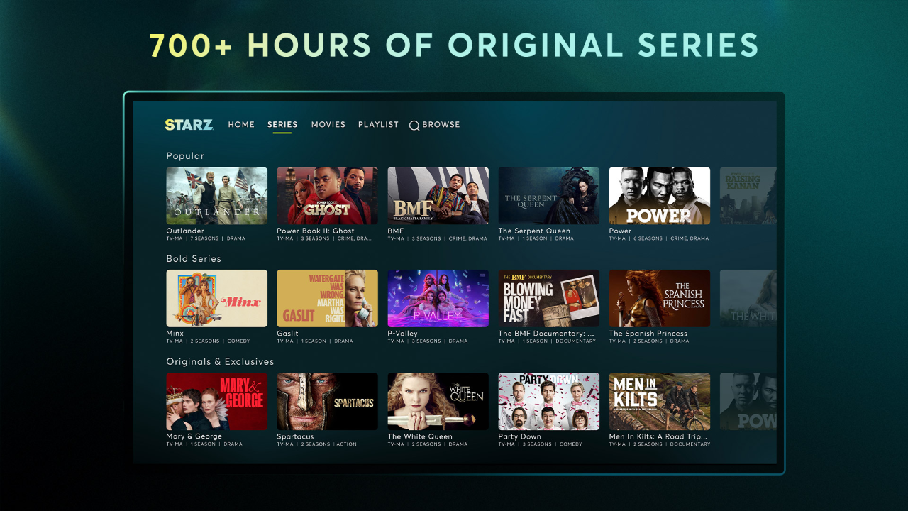 STARZ | TV App | Roku Channel Store | Roku