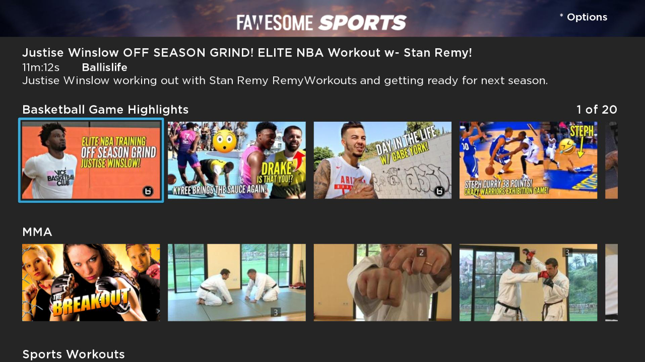 Sports Movies & TV by Fawesome | TV App | Roku Channel Store | Roku