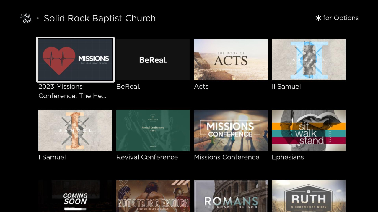 Solid Rock Baptist Church | TV App | Roku Channel Store | Roku