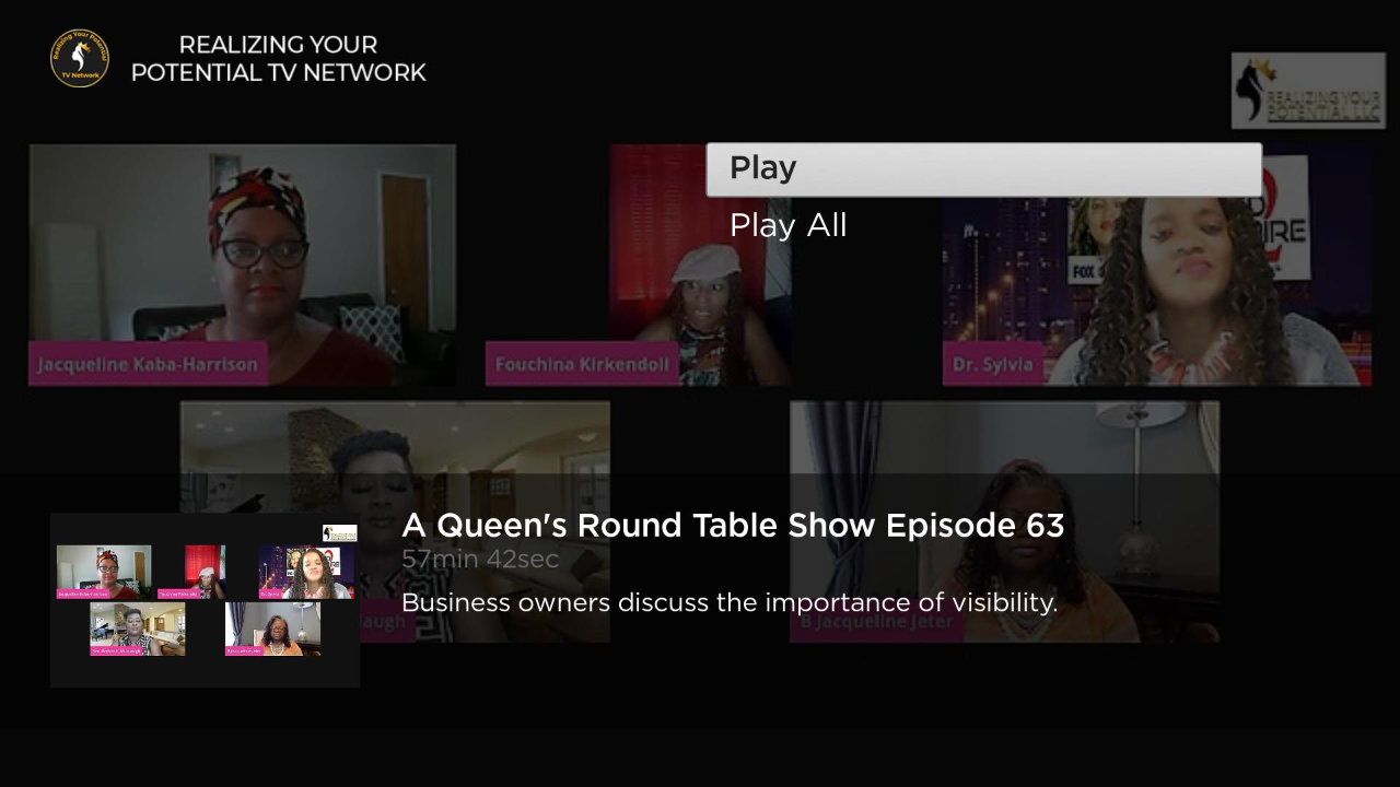Realizing Your Potential TV | Roku Channel Store | Roku