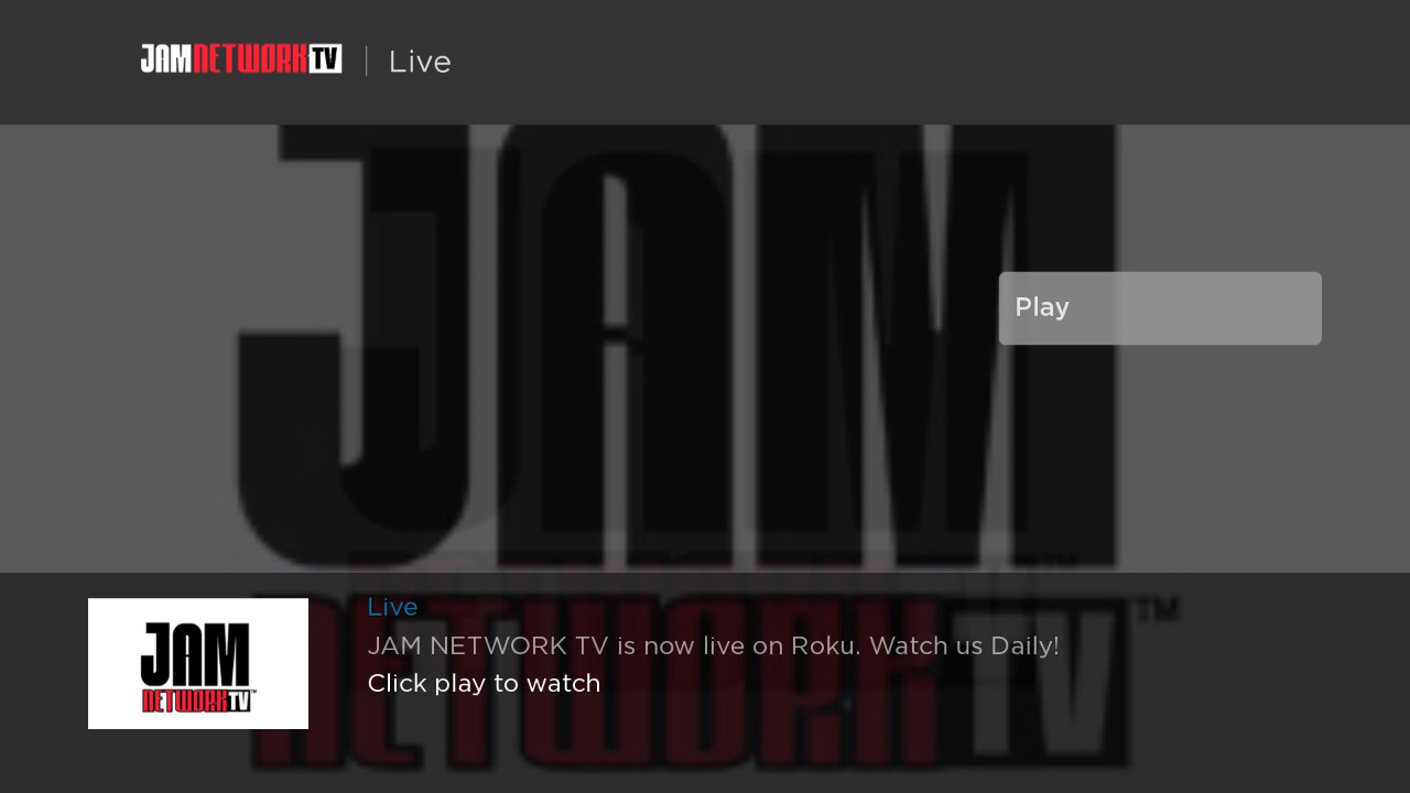 JAM NETWORK TV | TV App | Roku Channel Store | Roku
