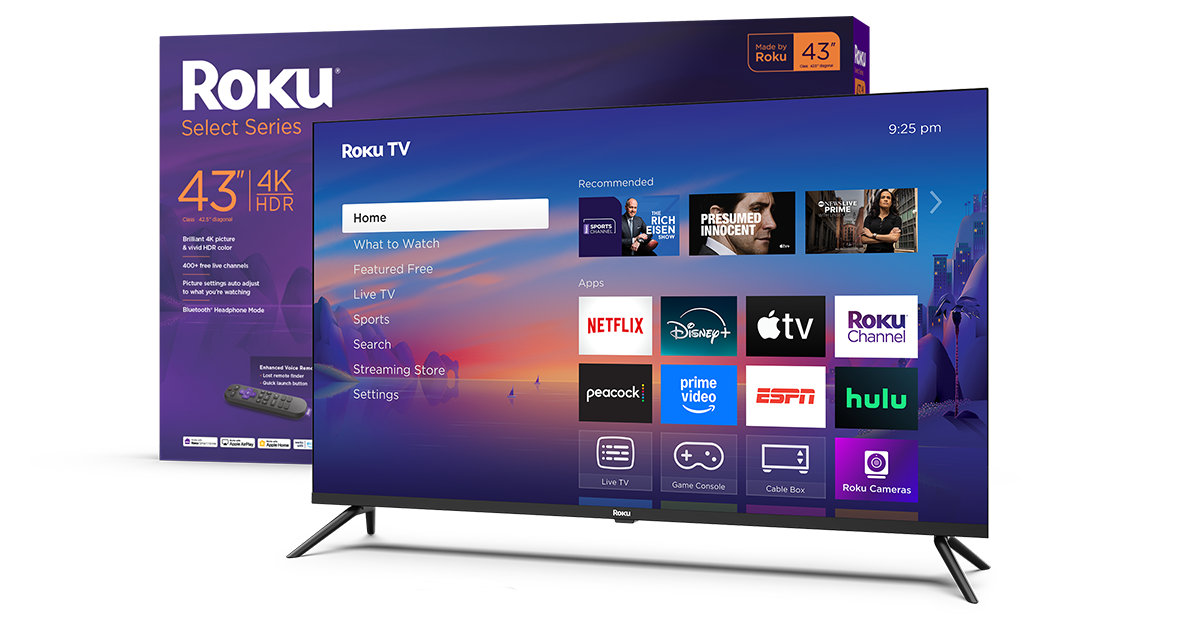 Roku Select Series 4K TVs in 43", 50", 55", 65", 75" & 85" | Roku