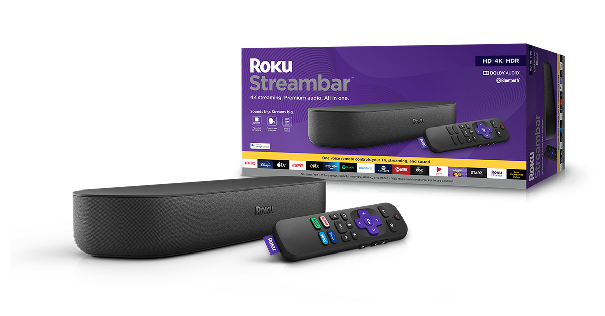 Roku® Streambar™ | 4K streaming. Premium audio. All in one. | Roku