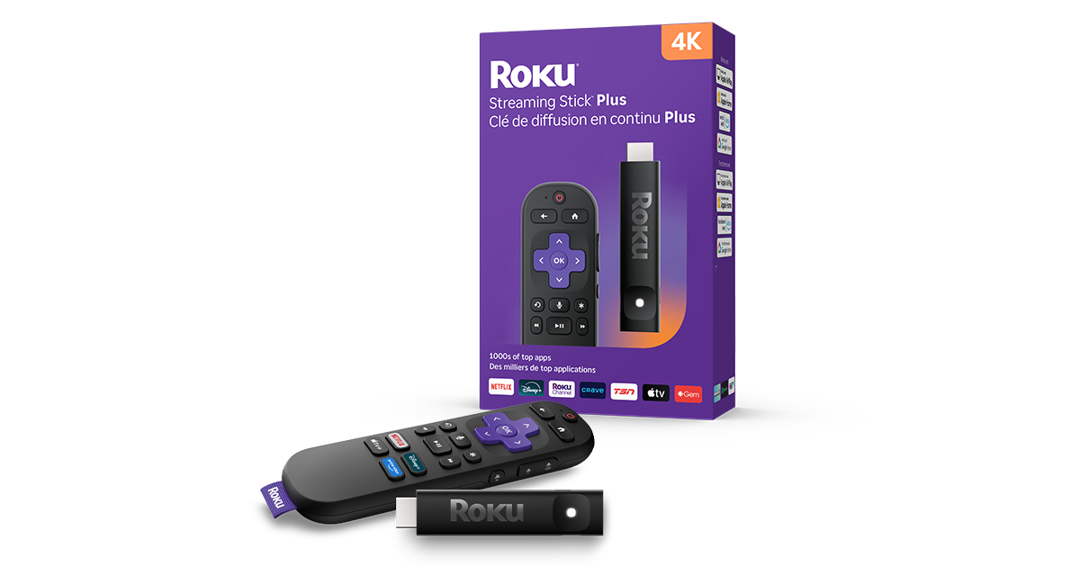Clé de diffusion en continu Roku Plus | Clé de diffusion en continu HDR ...