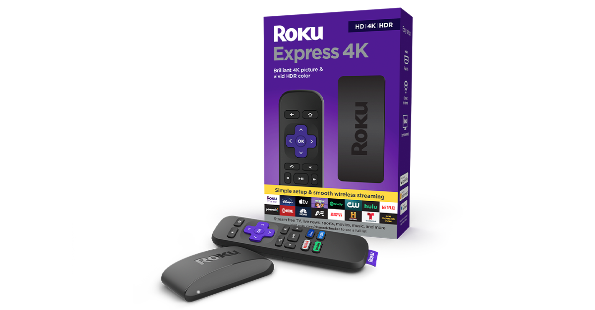 Roku Express 4K | Fast 4K HDR Streaming Made Easy | United States | Roku