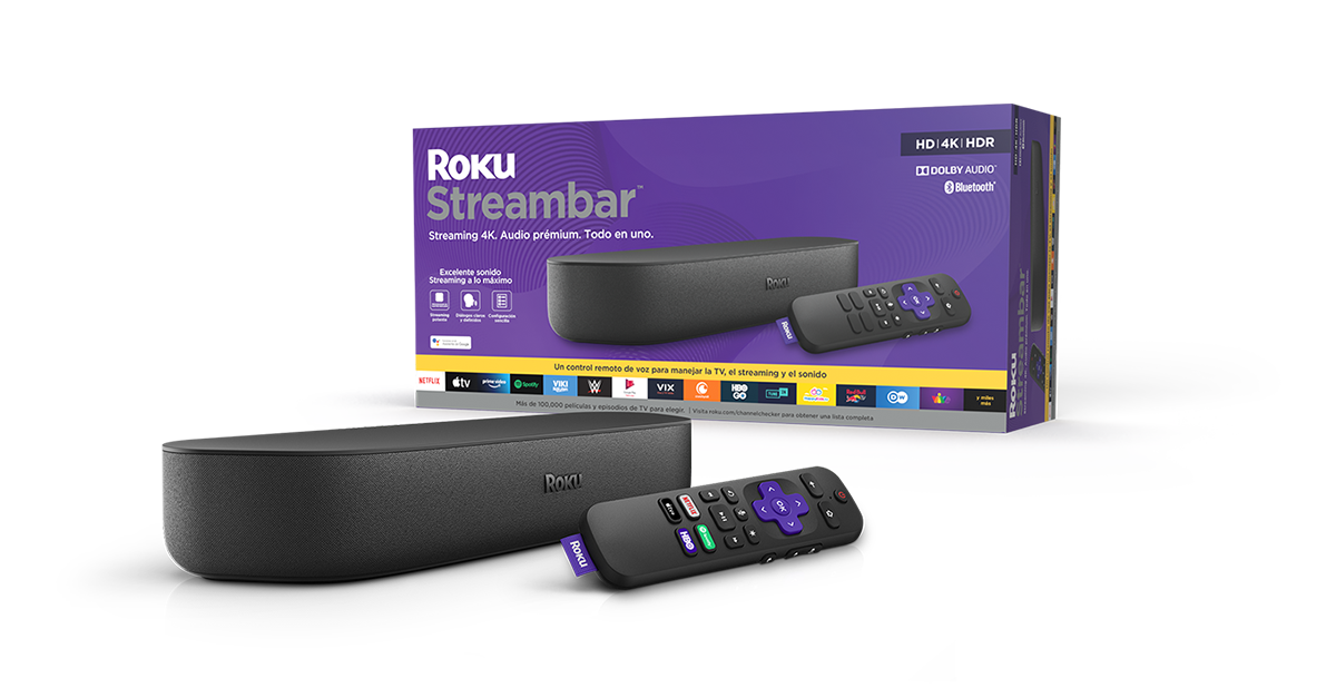 Roku Streambar | Barra de sonido para TV por streaming 4K | Roku MX