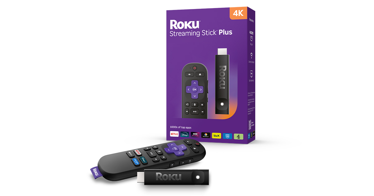 Roku Streaming Stick Plus | Portable HDR & 4K Streaming Device | Roku ...