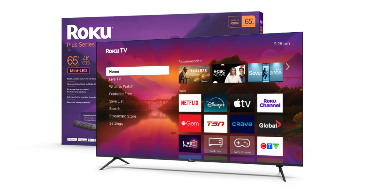 Roku Plus Series TVs in 55", 65" | 4K Mini-LED QLED | Roku Canada
